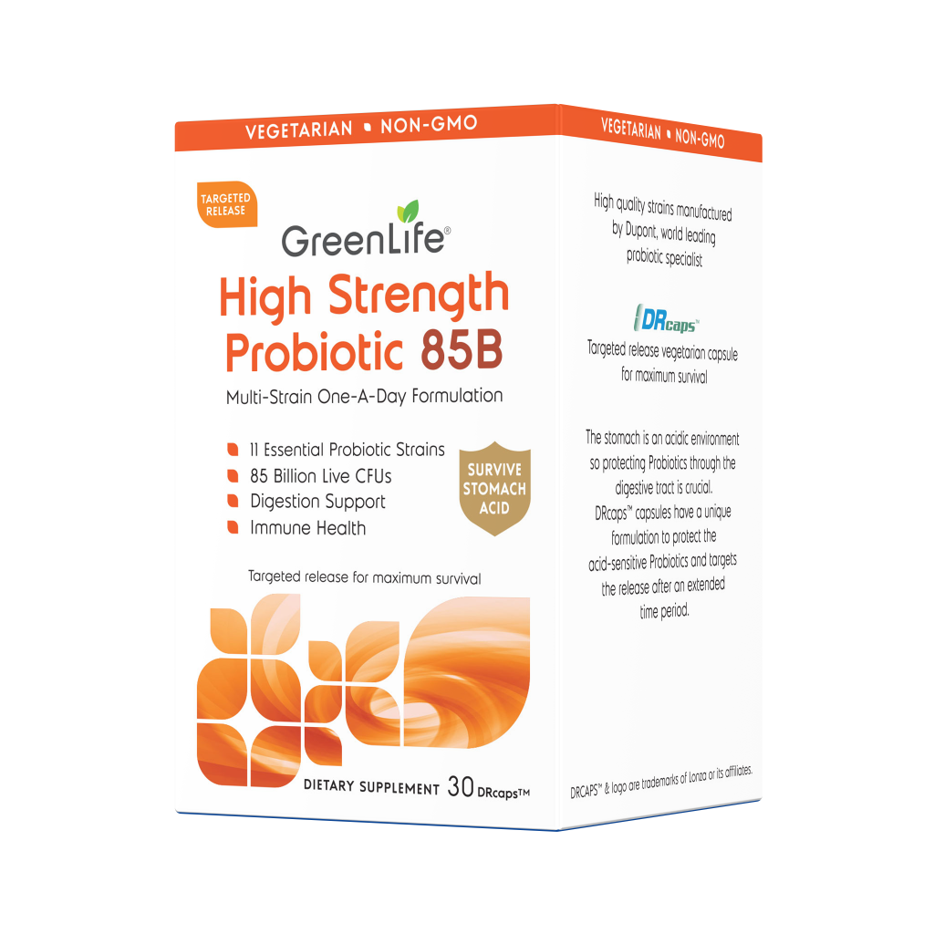 GreenLife High Strength Probiotic 85B – Onelife Singapore